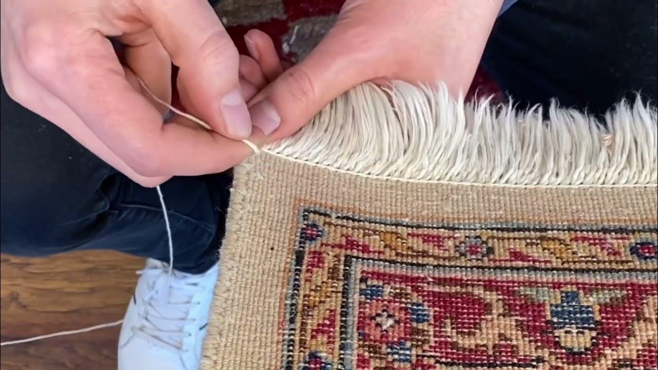 How to repair Carpet fringes, carpet fringe repair. - YouTube