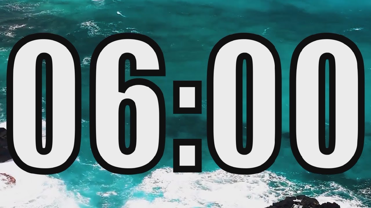 6 minute timer with Calm and Soft Music and sea in the background - YouTube