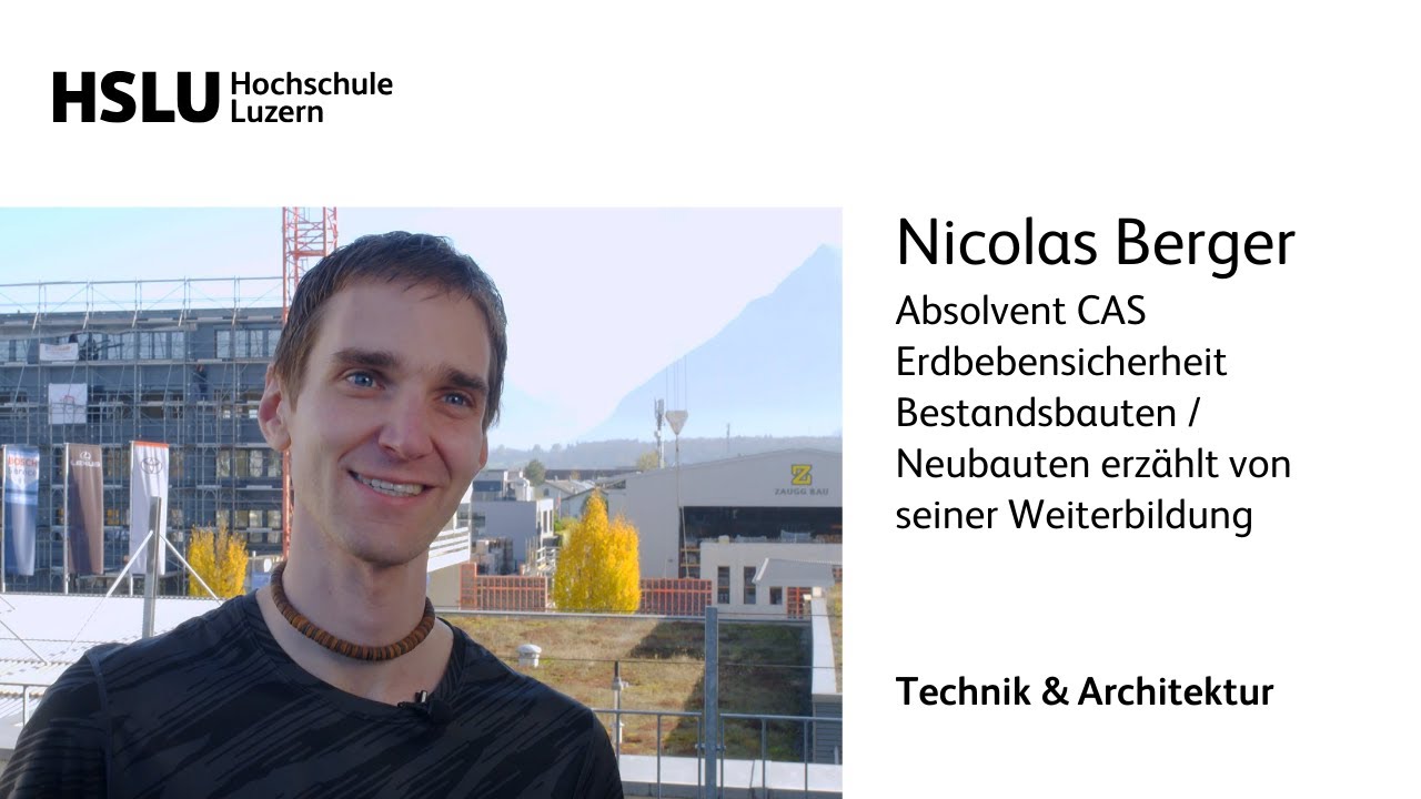 Interview mit Nicolas Berger, Absolvent CAS Erdbebensicherheit Bestandsbauten / Neubauten - YouTube