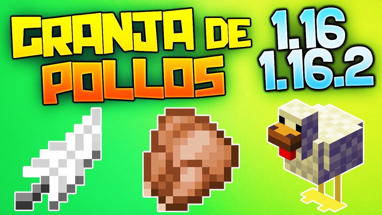 COMO HACER una GRANJA de POLLOS en Minecraft 1.16.5 - Tutorial - YouTube