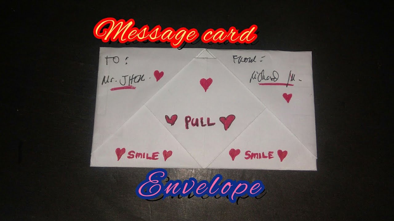 DIY message card | surprise card | origami card - YouTube