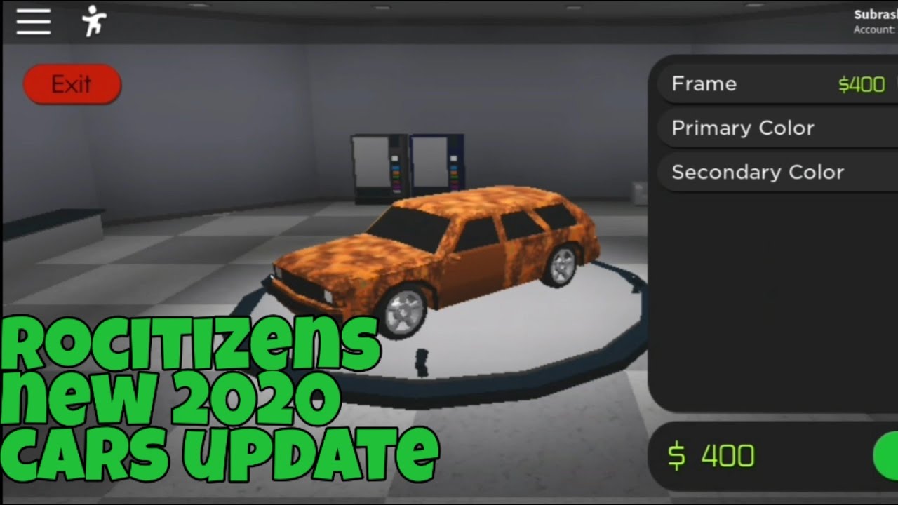 Rocitizens roblox new cars update, 2020 march / new garage - YouTube