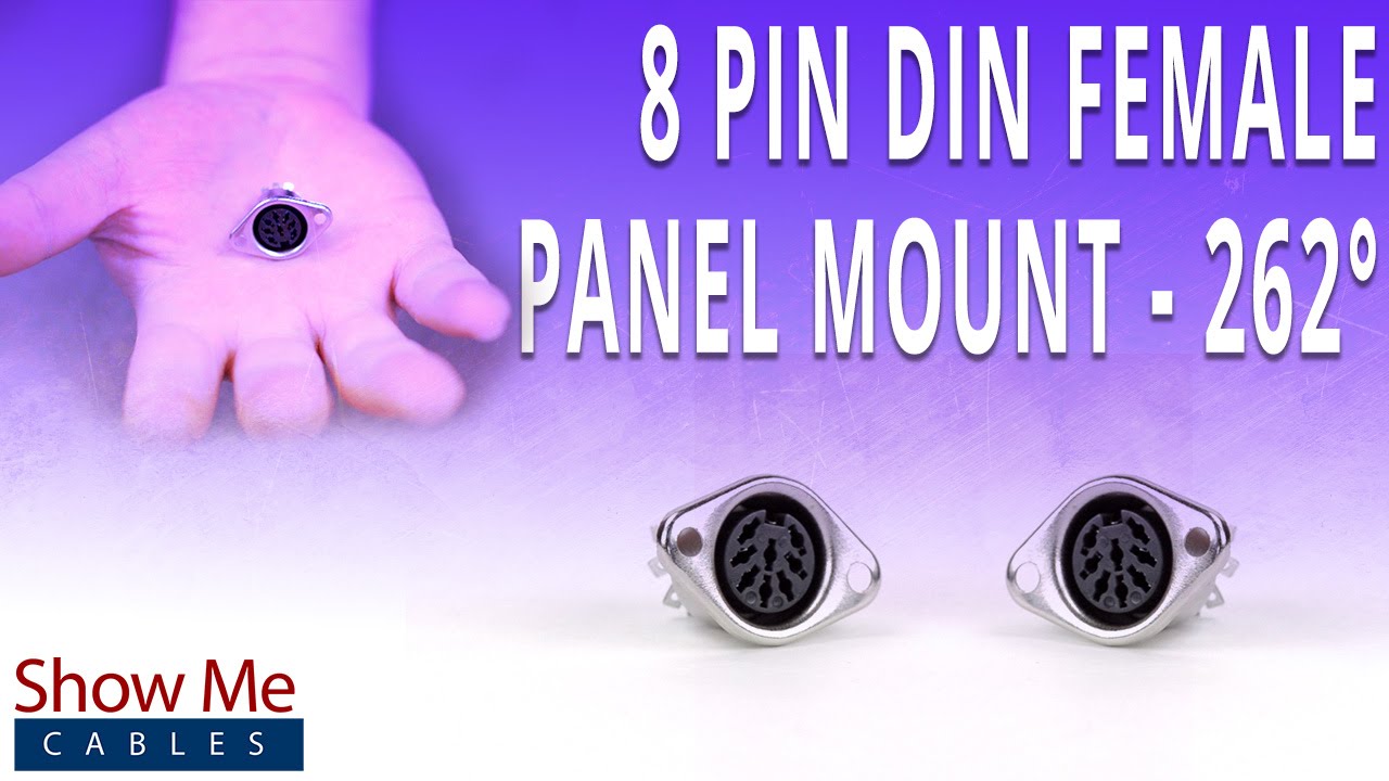 How To Install The 8 Pin DIN Female Panel Mount Connector (262 Degree ...