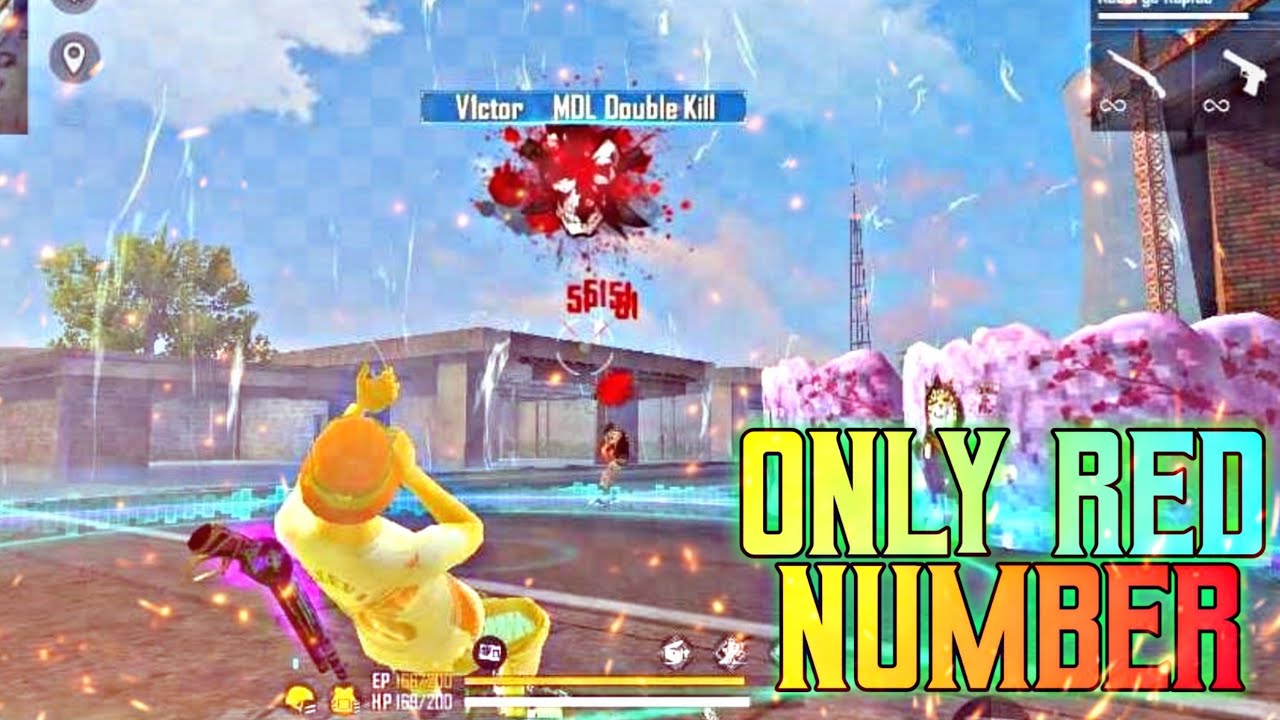 only red numbers free fire //1 vs 4 custom gameplay //1 vs 4 in ff ...