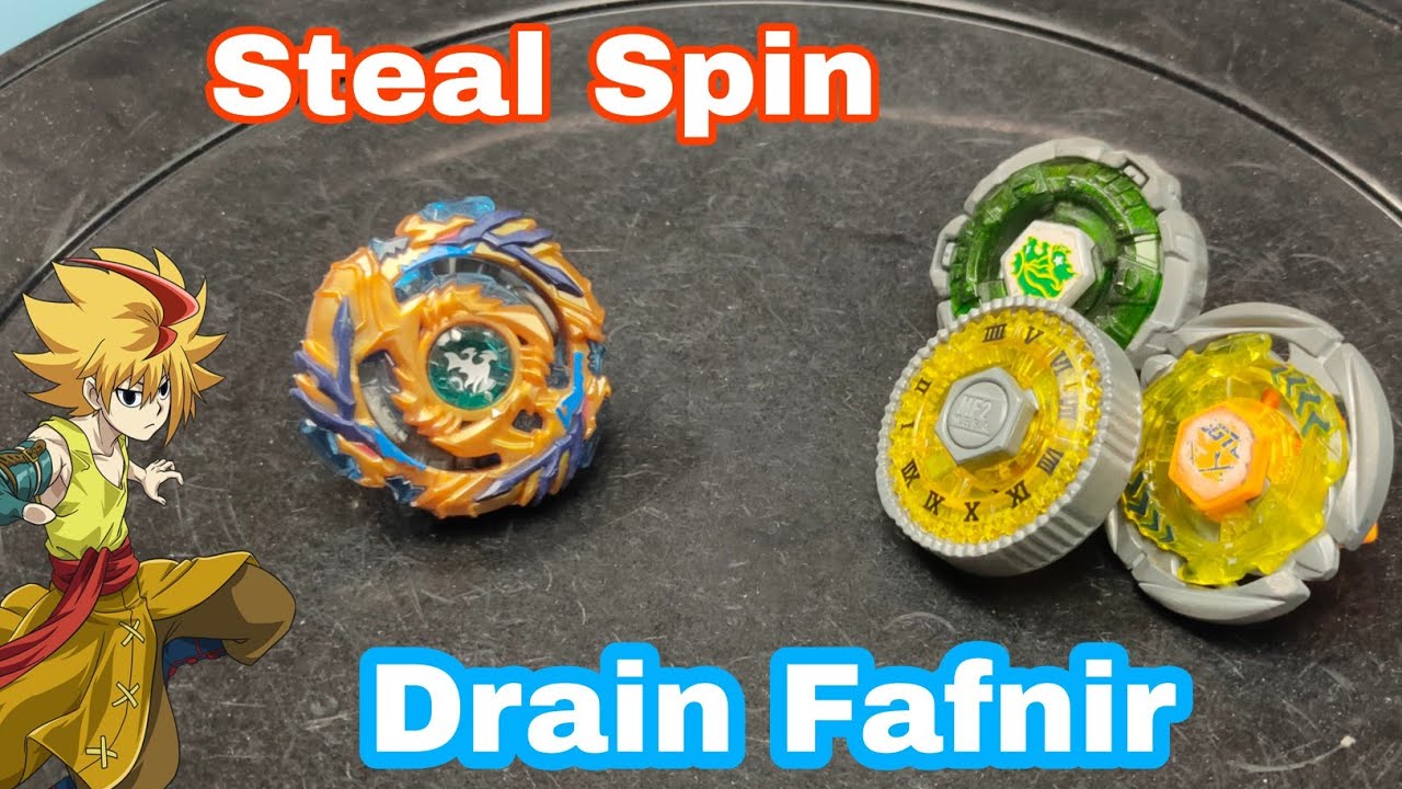 Drain Fafnir Steal Spin Metal Beyblades - YouTube