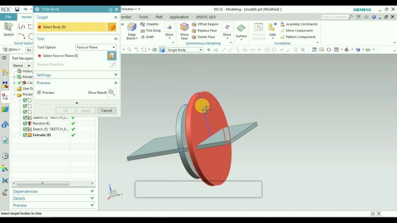UG NX - Model- 3- Trim Body - YouTube