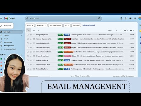Email Management Services Portfolio || Yanti Damayanti