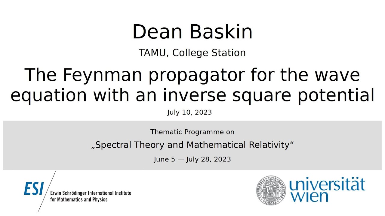 Dean Baskin - The Feynman propagator for the wave equation with an ...