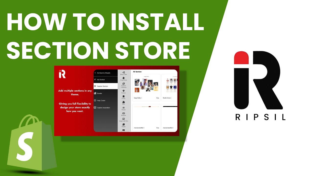 Shopify Section Store Tutorial: Add Custom Sections in Minutes - YouTube