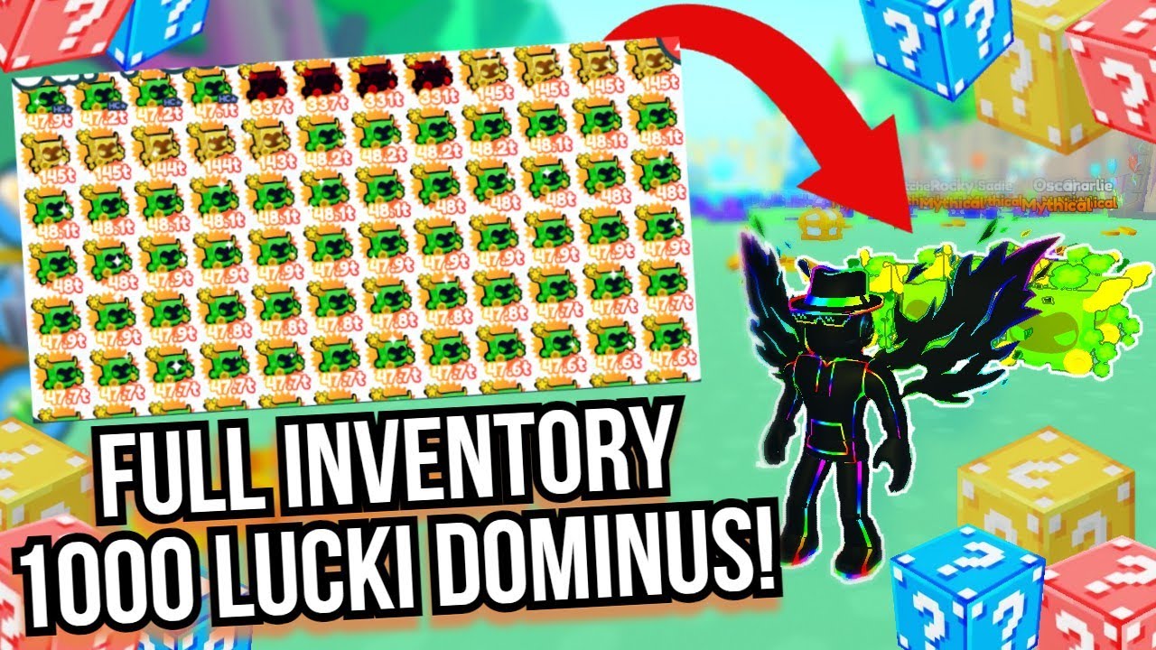 I Got Full Inventory Of Lucki Dominus! (1000+ Lucky Blocks Again ...