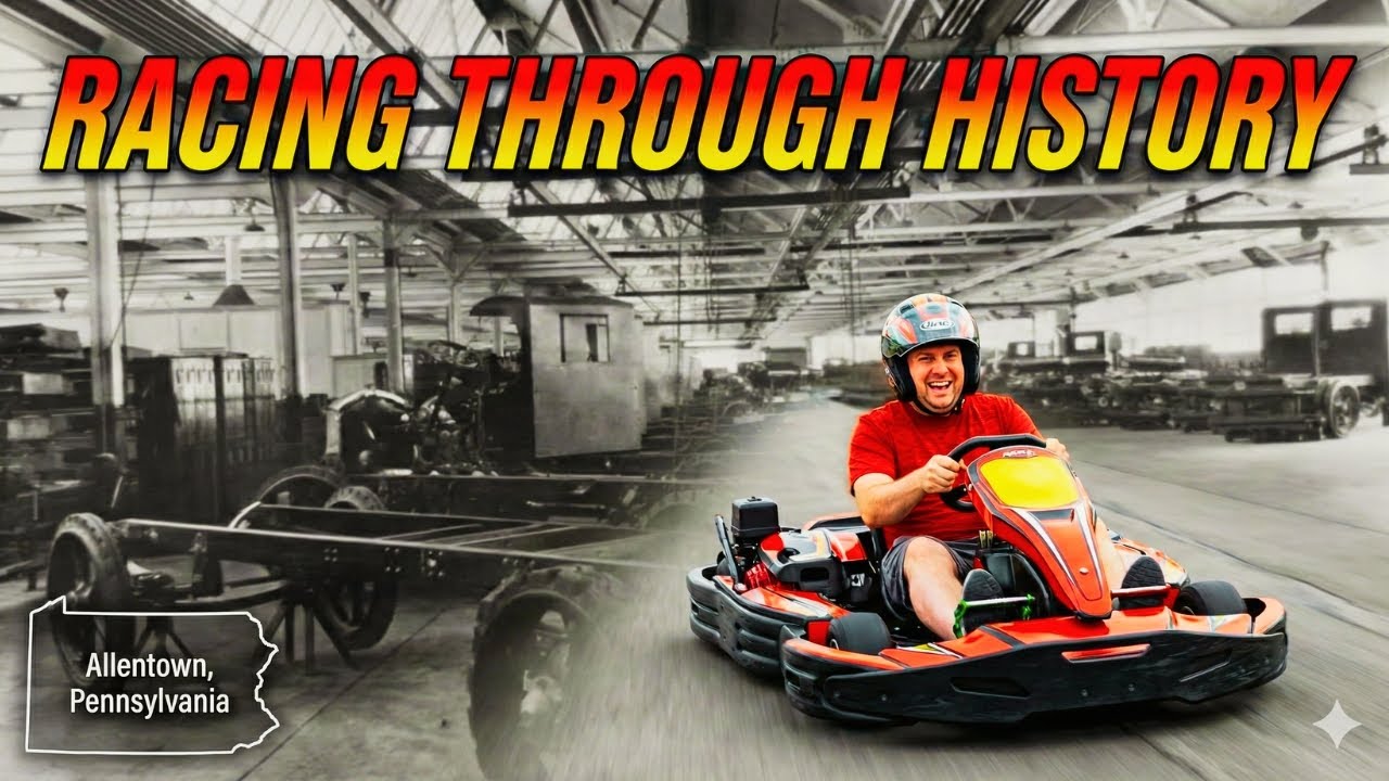 Racing Go Karts inside the Historic Mack Truck Factory in Allentown ...