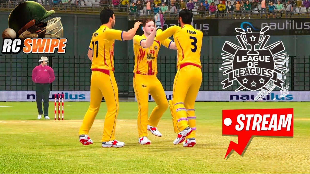 Real Cricket Swipe Live ! League Of Leagues Gameplay ! Ta Gaming - YouTube
