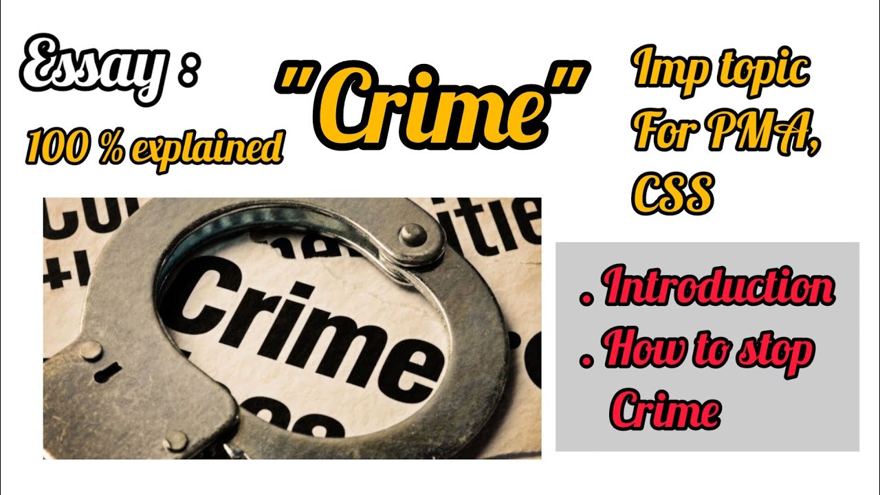 Topic : CRIME | for PMA 152 initial interview Speaking + Writing | ISSB ...