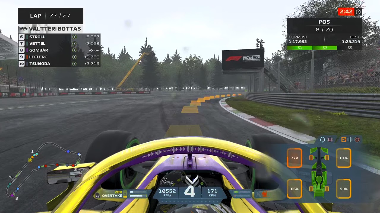 F1 2021 - Puncture on the final lap - YouTube