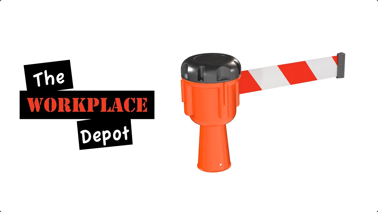 Cone Barrier Tape from The Workplace Depot: CONE-TAPE - YouTube