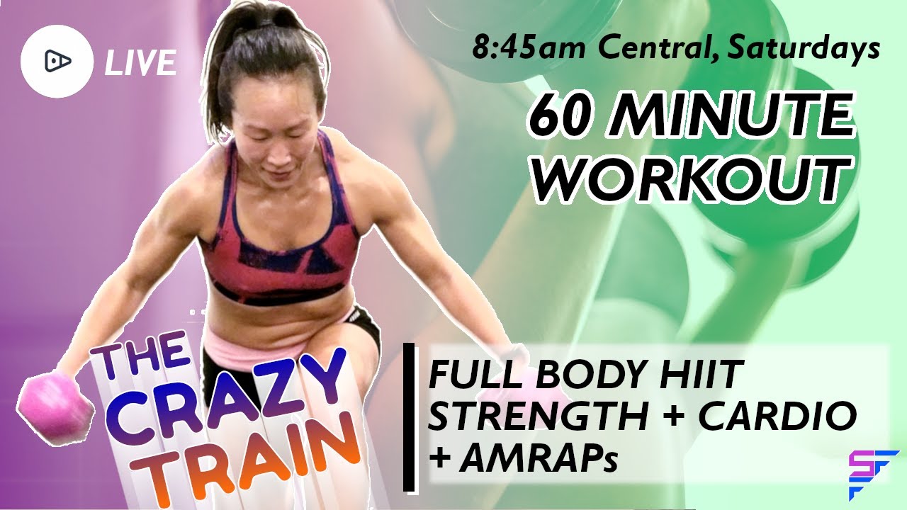 60 MIN Strength & Cardio + AMRAPs calorie burner! New Format! - LIVE ...
