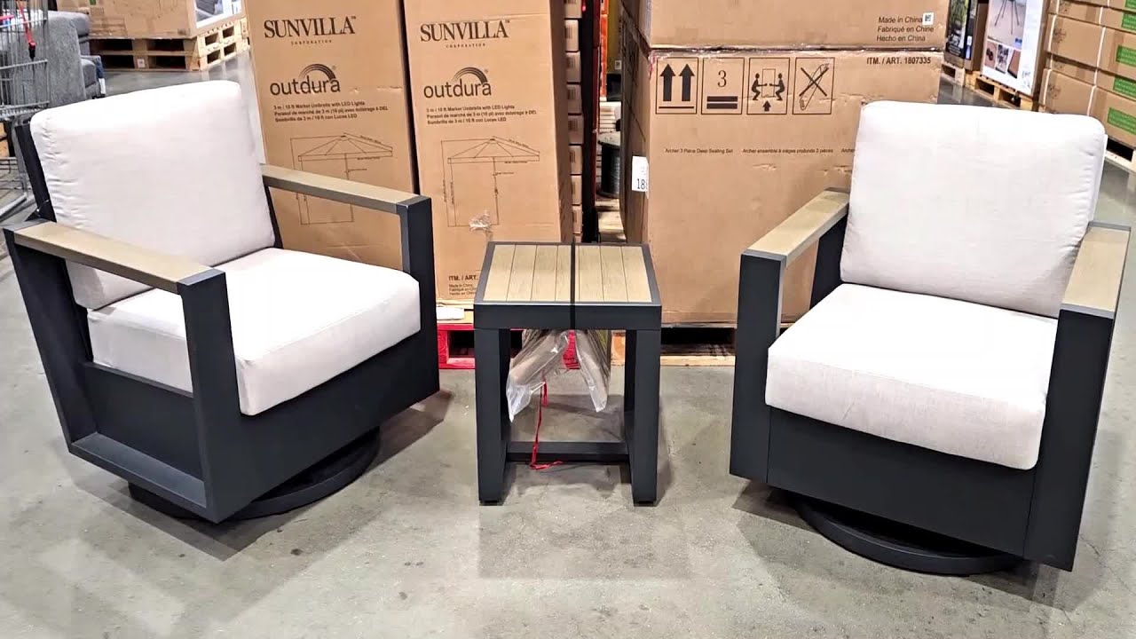 SUNVILLA ARCHER 3-PIECE SEATING SET shop FURNITURE OUTDOOR PATIO with ...