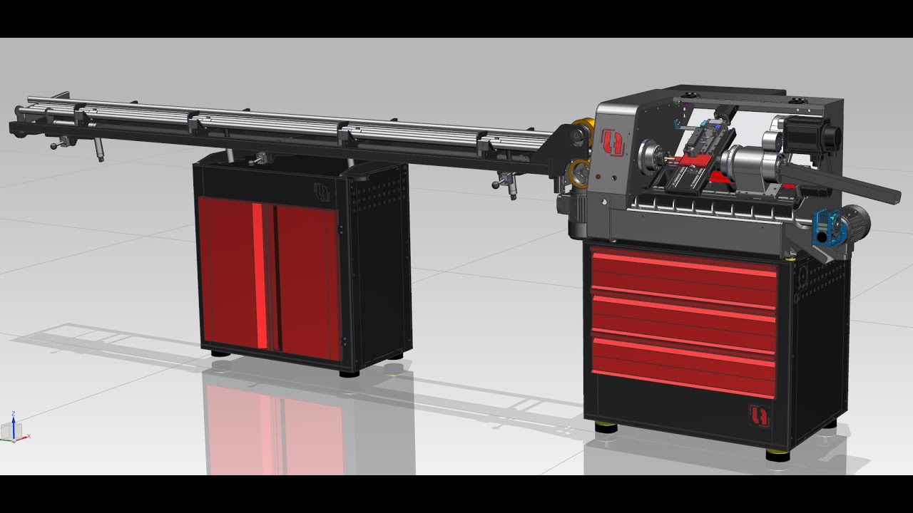 Tokarka CNC Mini - wrzeciono z uchwytem automatycznym i przechwytem ...