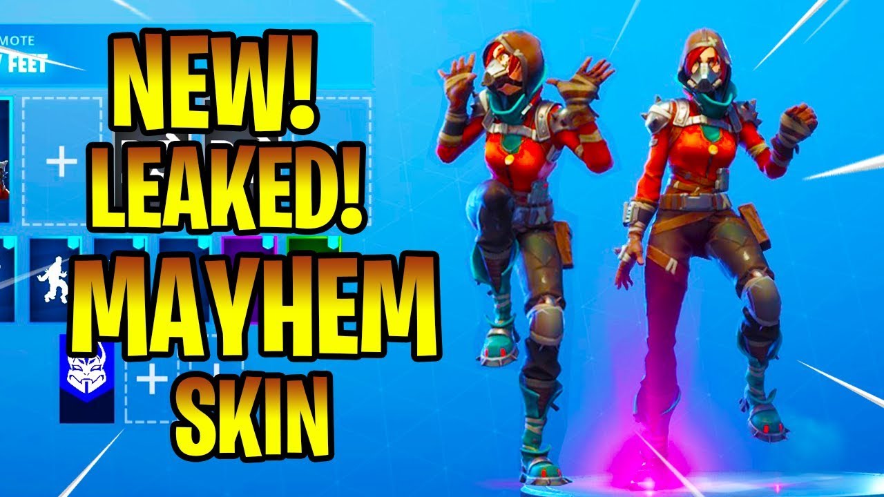 *NEW* LEAKED MAYHEM SKIN! SHOWCASE With NEW DANCE EMOTE! Fortnite ...