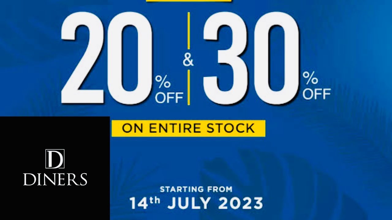 Diners sale 20 & 30 % off 2023 - YouTube