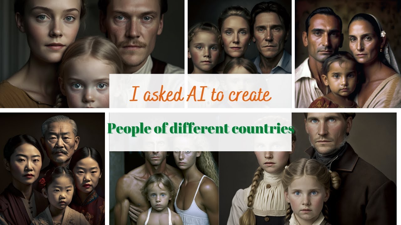 Collage Faces People Of Different Countries
