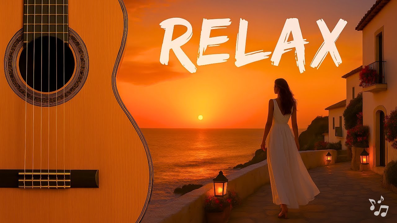 🌅 Relaxing Sunset Guitar Music Chill & Calm Background Instrumental for ...
