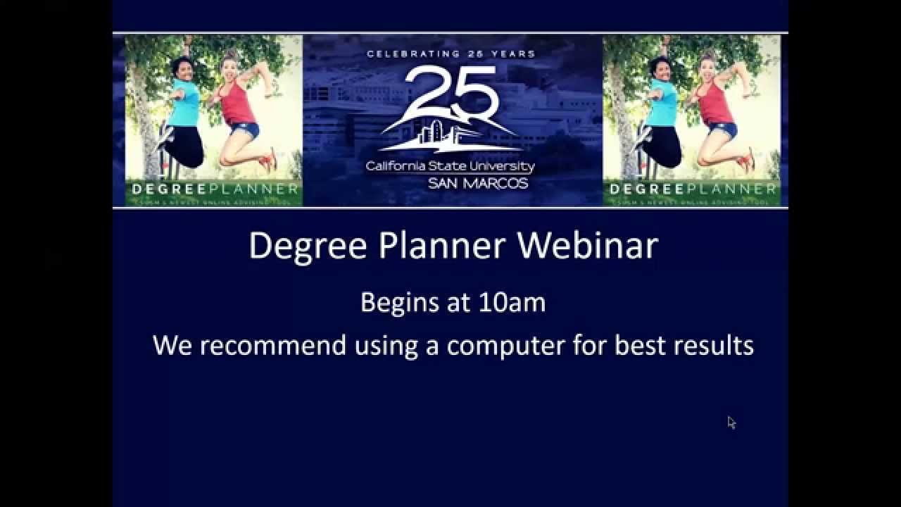 CSUSM Degree Planner Webinar November 6, 2015 - YouTube