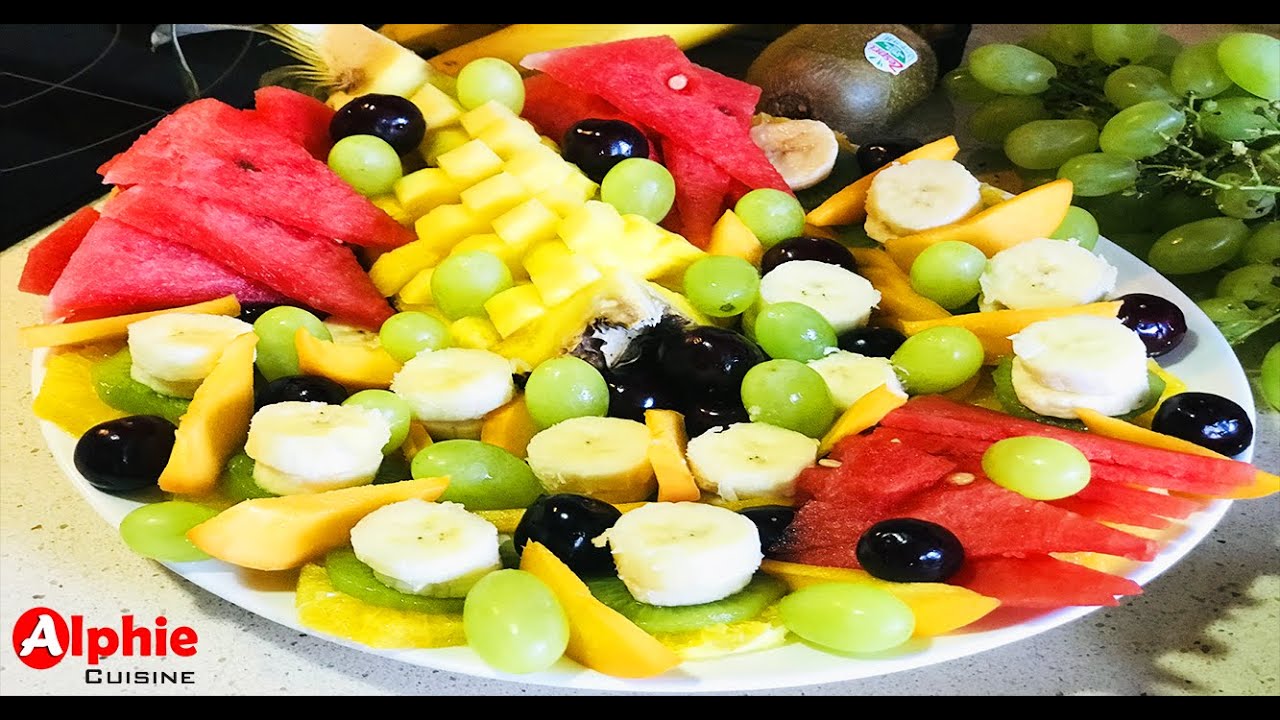 Assiette de Fruits Décorées - Decorated fruit plate - Spécial Tabaski ...