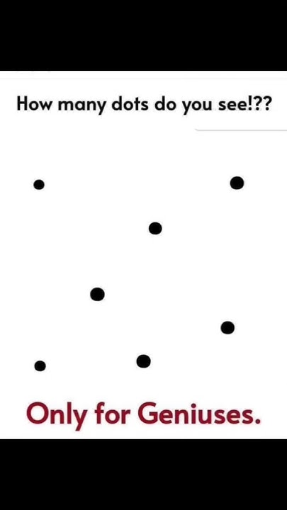 How many dots do you see? #puzzle #puzzlebits #brainteasers - YouTube