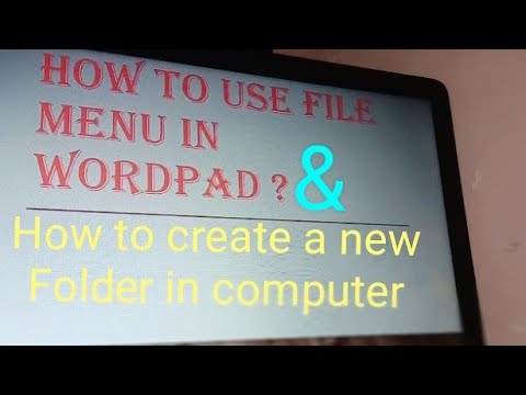 (class-14) Explain File menu in wordpad And How to create and Use ...