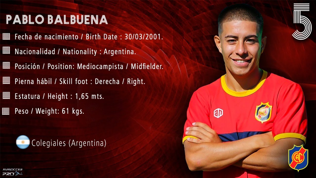Pablo Balbuena #5 // Mediocampista - Midfielder // Colegiales 2022 ...
