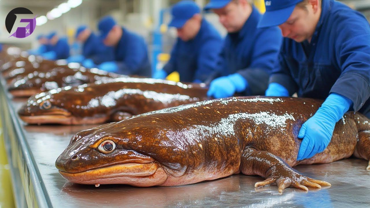 China's Giant SALAMANDER Mass-Farming | How Millions of Giant ...