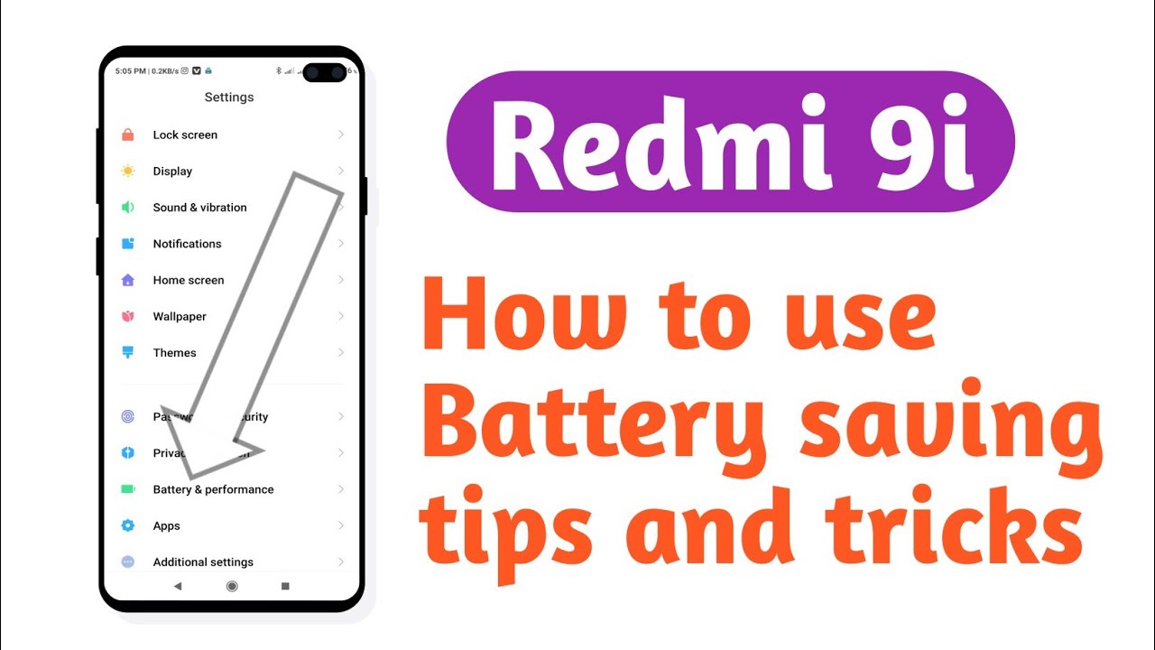 Redmi 9i , Battery saving tips and tricks How to use - YouTube