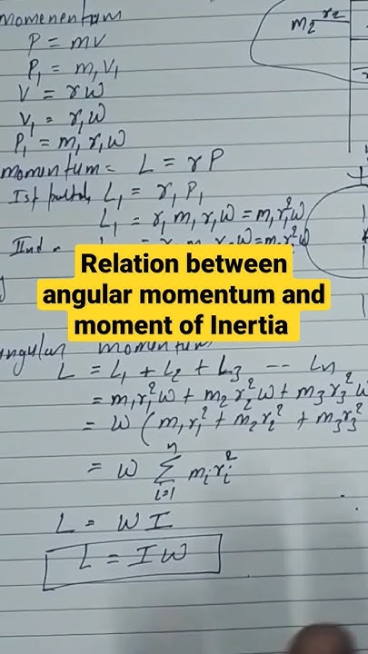 relation between angular momentum and moment of Inertia - YouTube