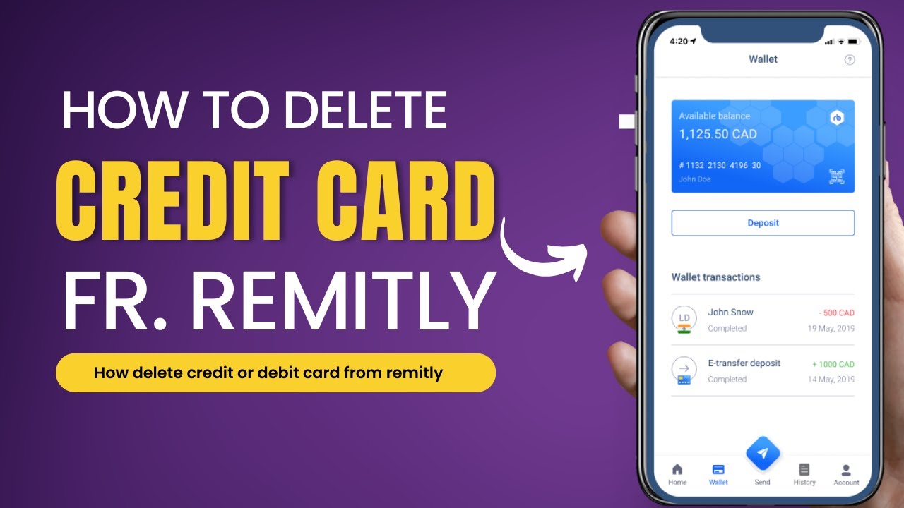 How to Delete Credit/Debit Card from Remitly - YouTube