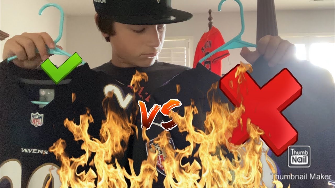 Comparing Fake Vs Real NFL Jerseys (Huge Difference) - YouTube