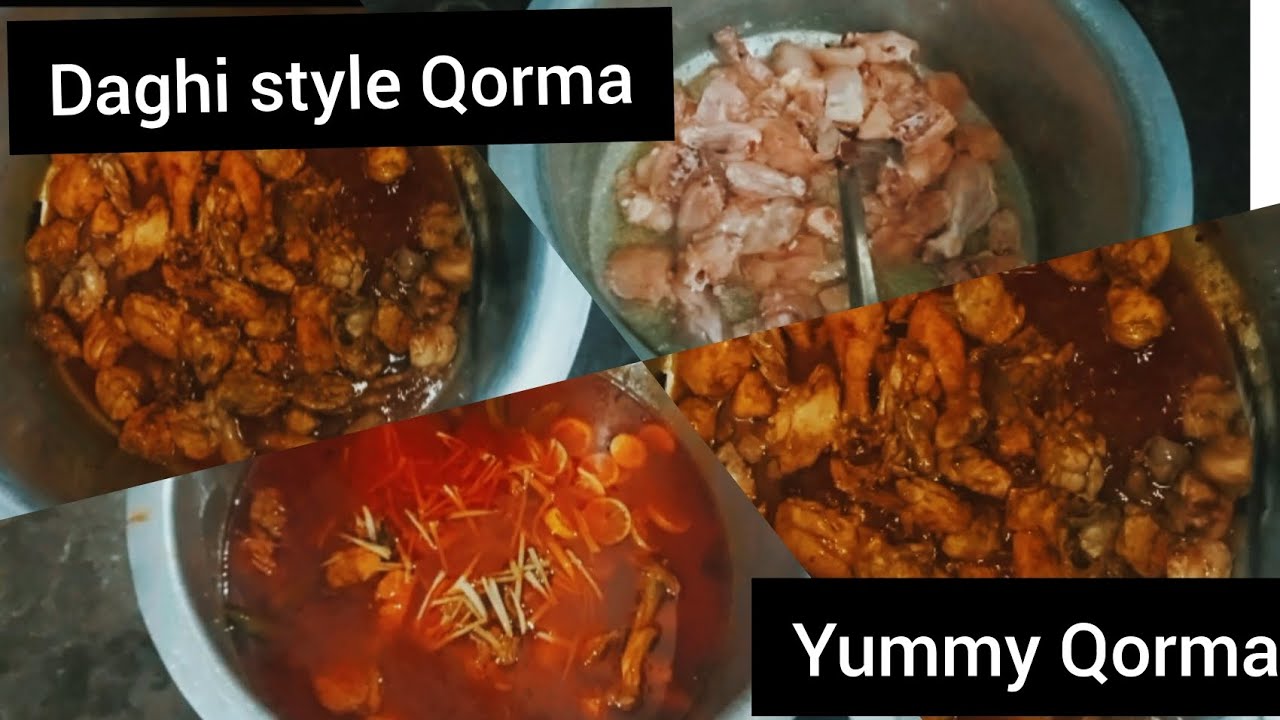 New video home made chicken Qorma// dagh///style Qorma very easy and ...