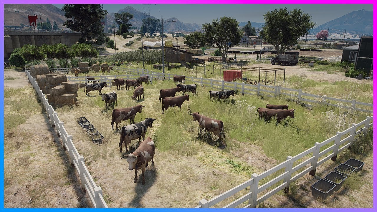 GTA V Mod Install: Realistic Farm with Animals - YouTube