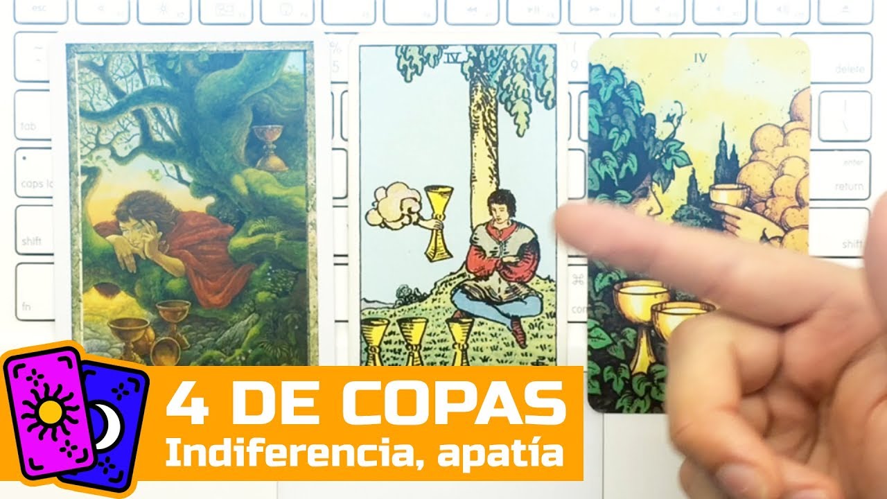 4 DE COPAS - CURSO DE TAROT RIDER - SIGNIFICADOS - YouTube