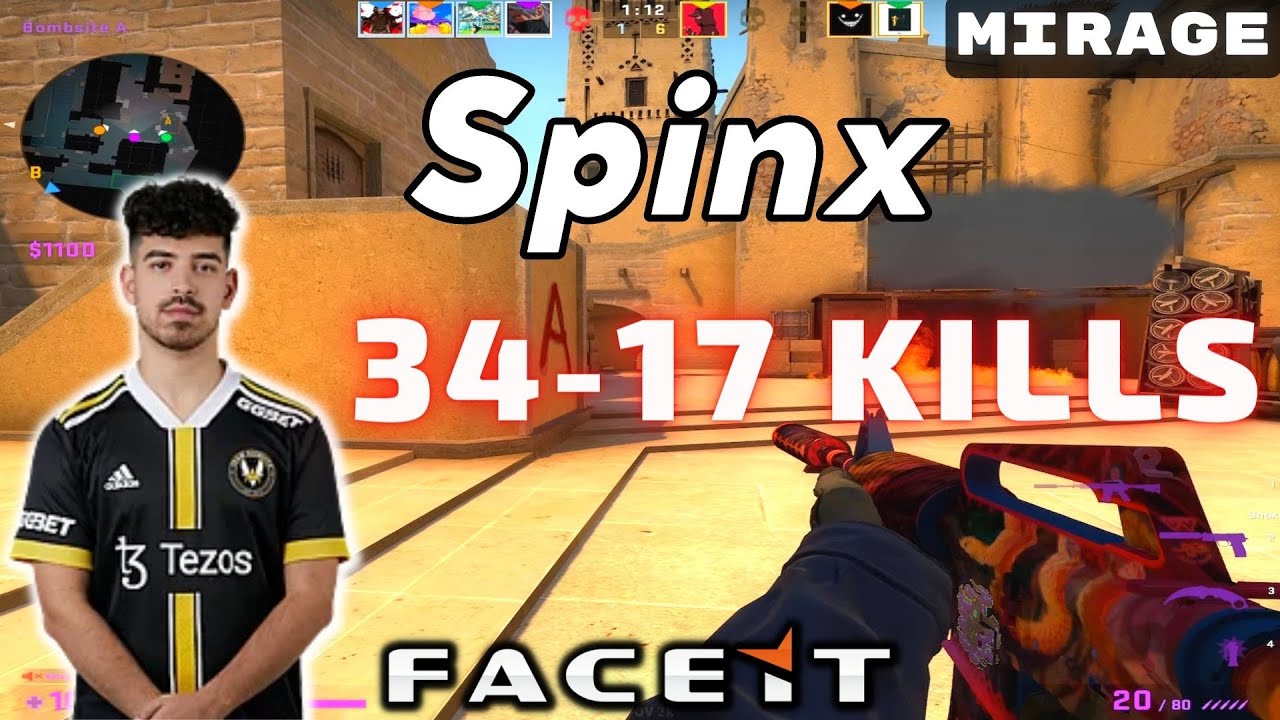 CSGO POV Spinx (34-17) Mirage 𝙒𝙞𝙣 (16-13) / Faceit 28.11.2022 - YouTube