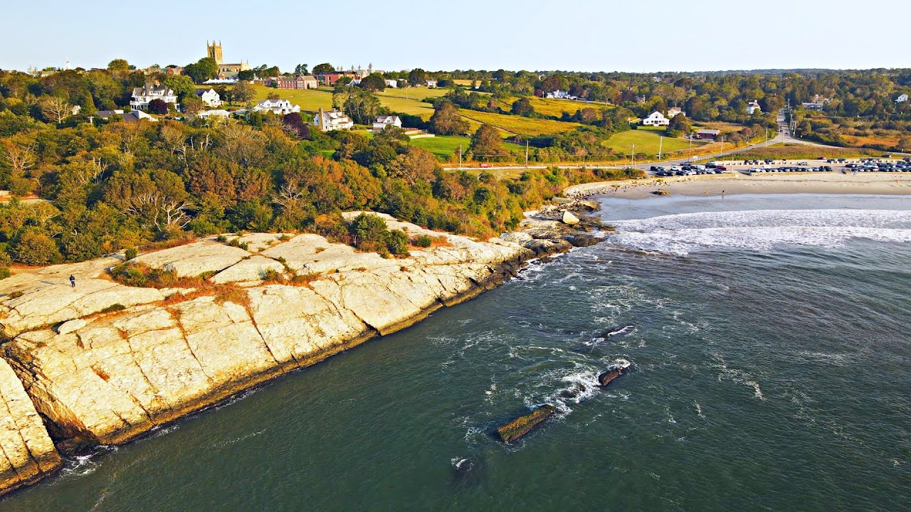 sunrise second & third beach Middletown Rhode Island drone footage ...