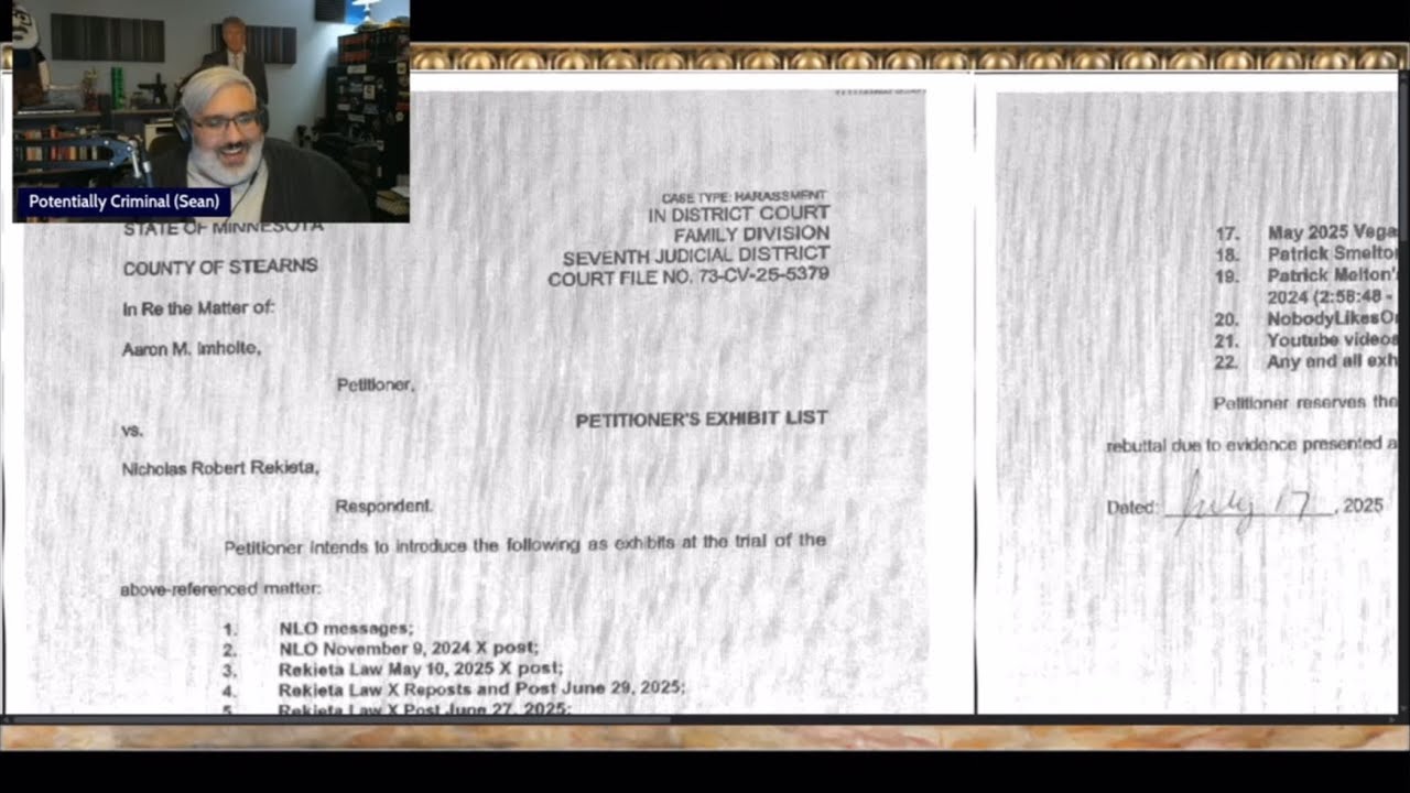 Potentially Criminal: Aaron Imholte’s Exhibit List - The Nick & Melton ...