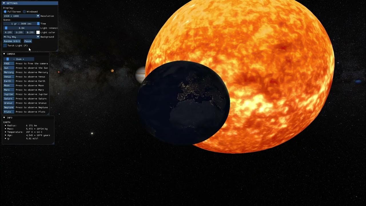 OpenGL 3D Solar System Project - YouTube