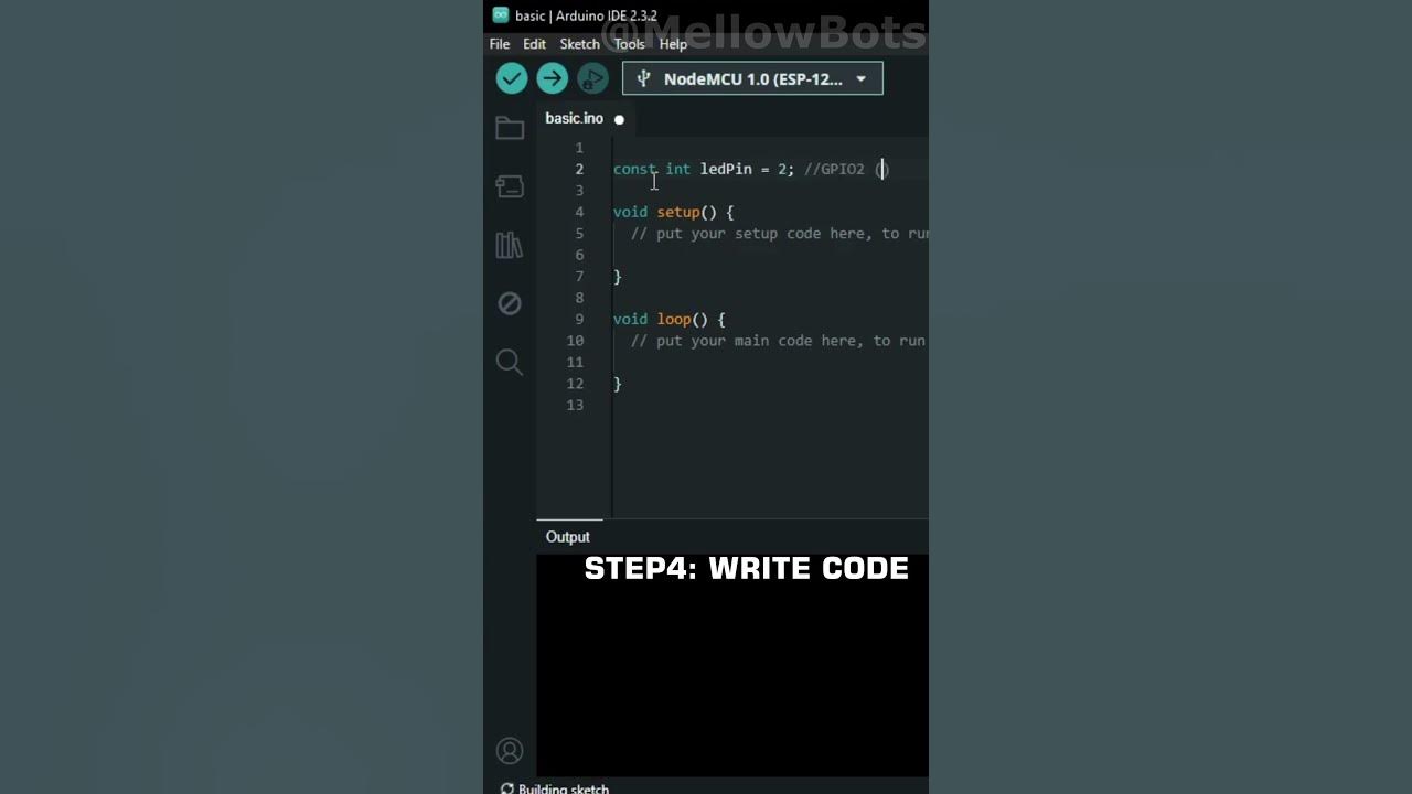 ESP SIMPLE BLINK PROGRAM 👾 #mellowbots #arduino #programming #tutorial #blink #esp32 #shorts ...