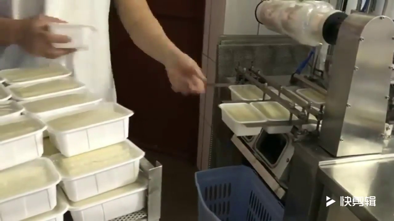 auto hard tofu packing machine - YouTube