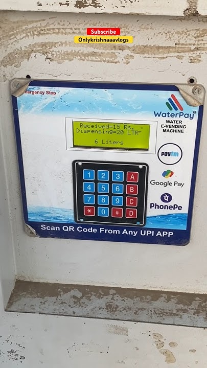 UPI / QR Plus Coin Based Water ATM Dispenser | Water Scanner ...