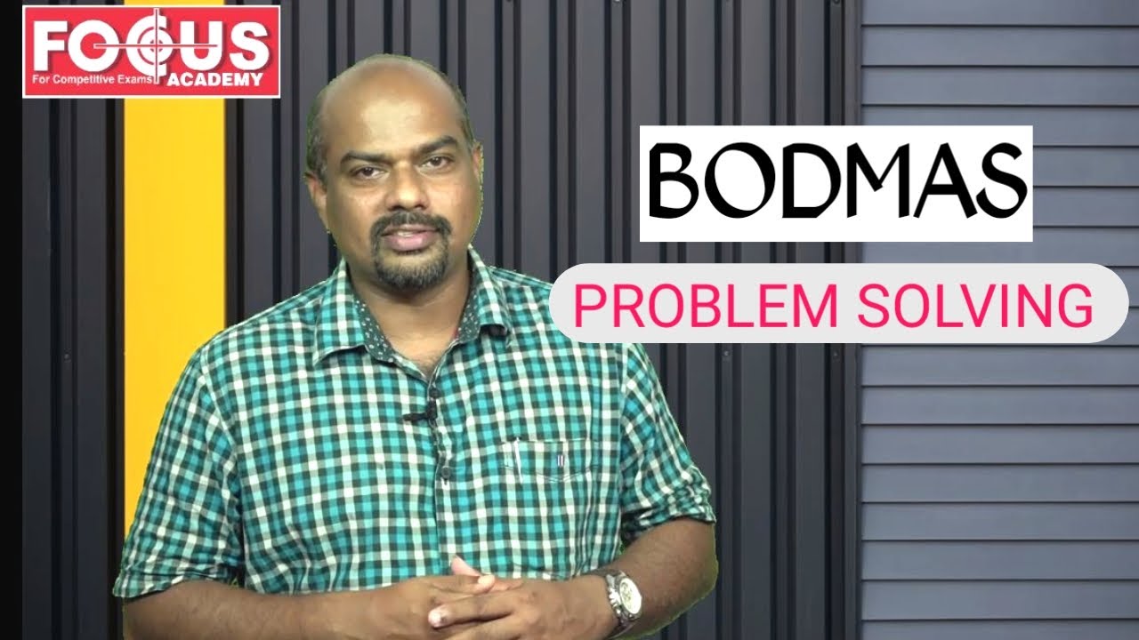 BODMAS | PROBLEM SOLVING | Kerala psc maths |focus academy - YouTube