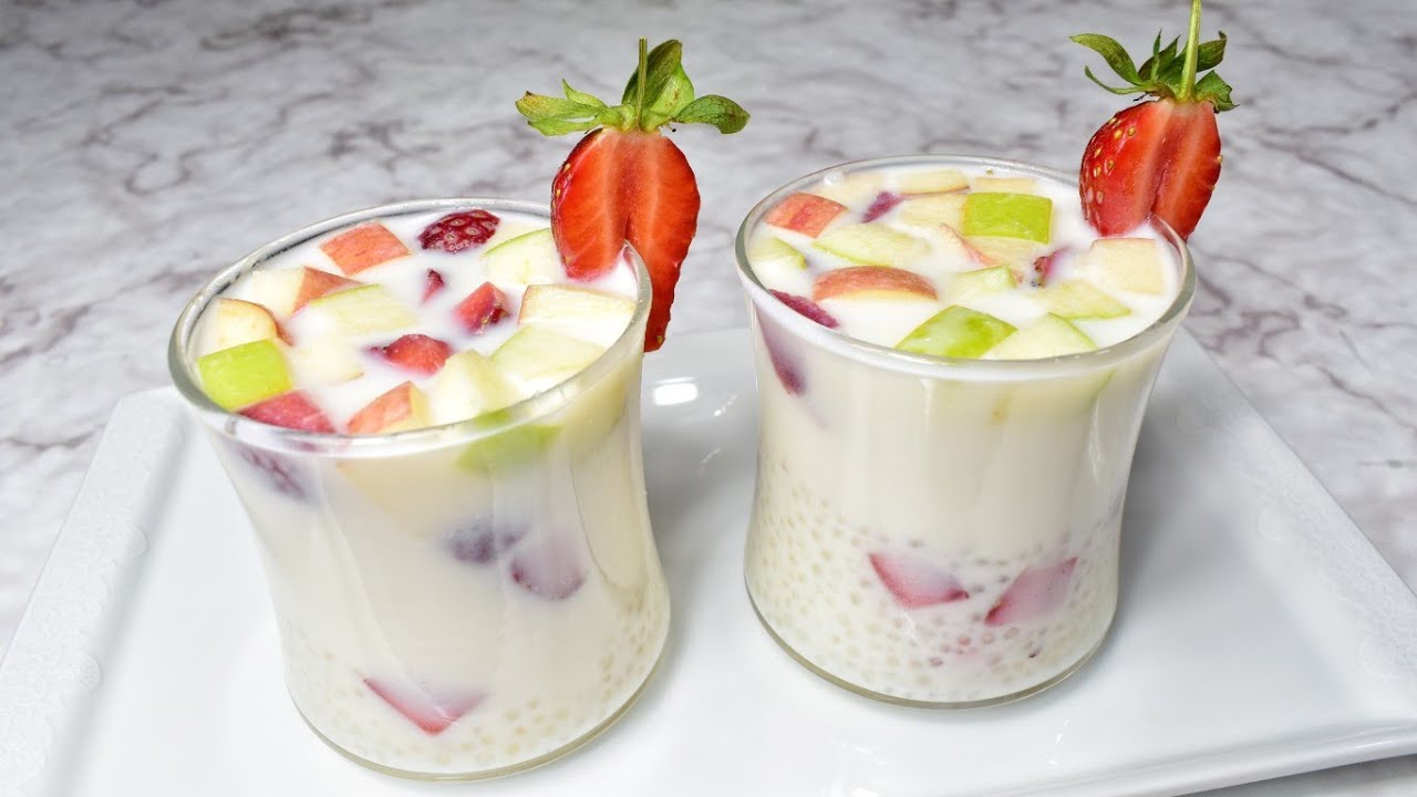 Tapioca Fruit Drink Recipe | Ramadan Special Dessert Recipe. - YouTube