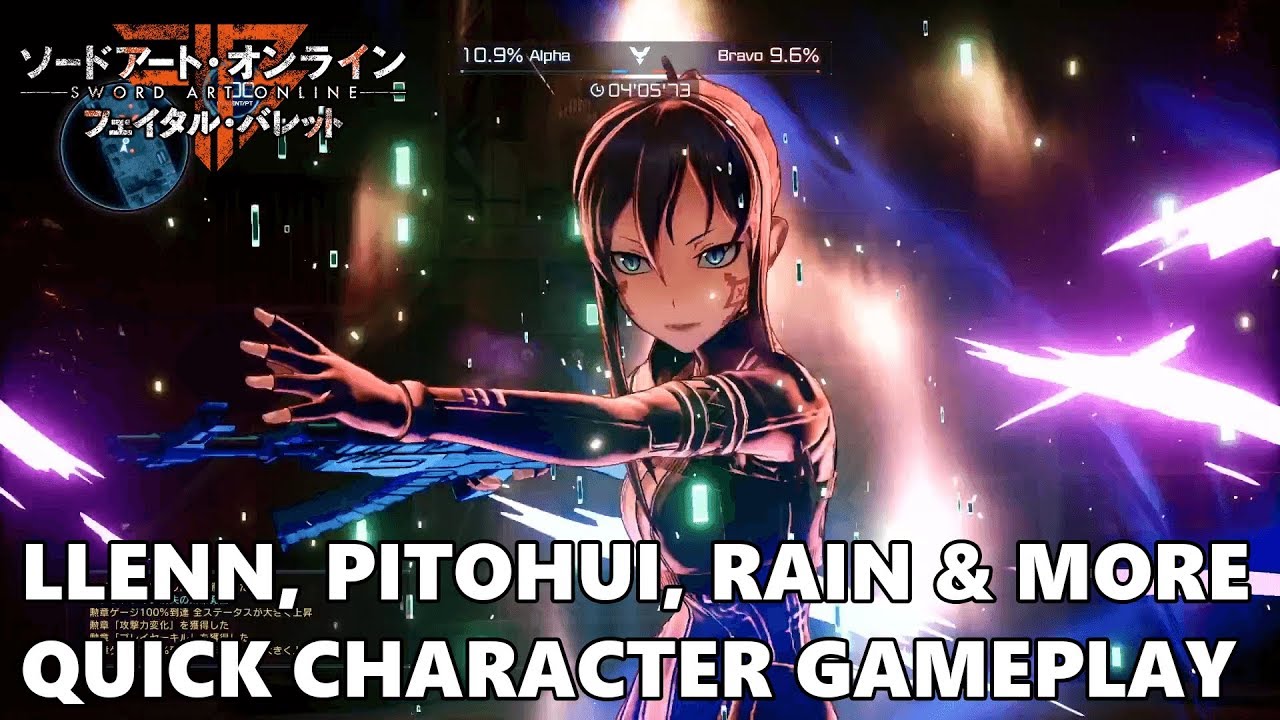 Sword Art Online: Fatal Bullet - Llenn, Pitohui, Rain & More Quick ...