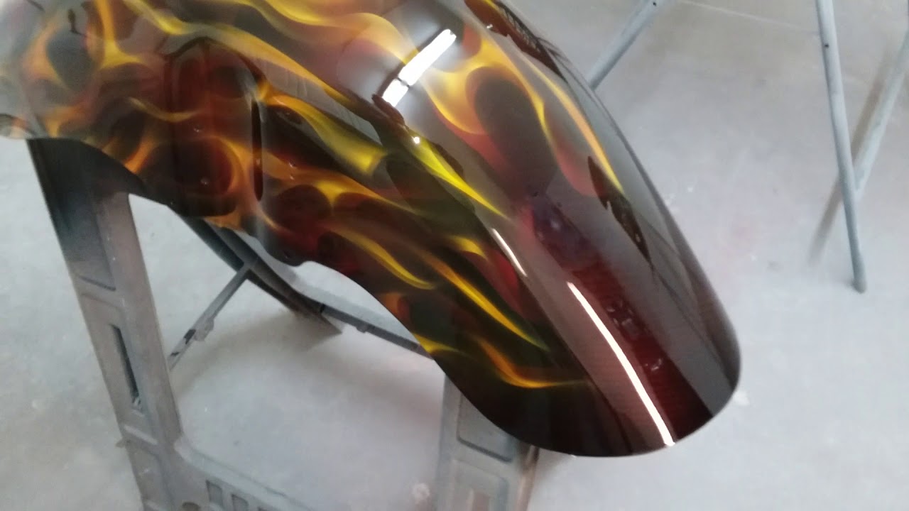 True fire paint job - YouTube